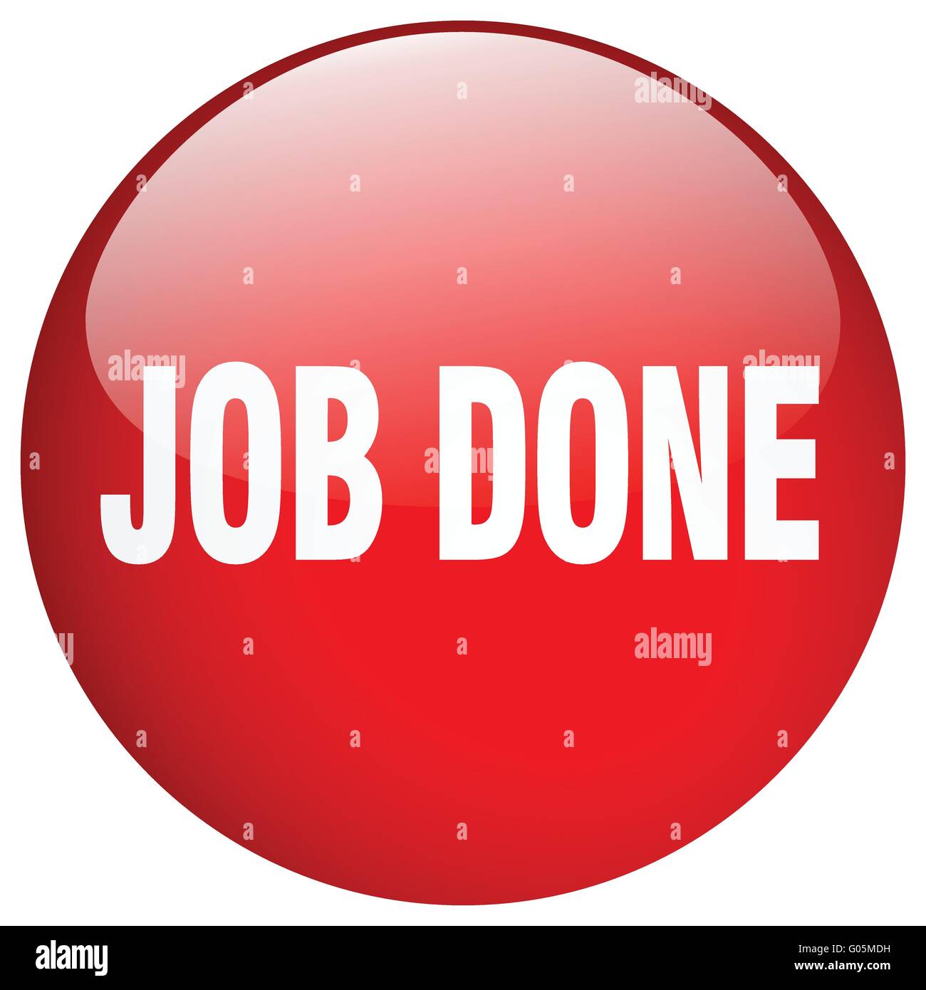 job done red round gel isolated push button Stock Vector Image & Art ...