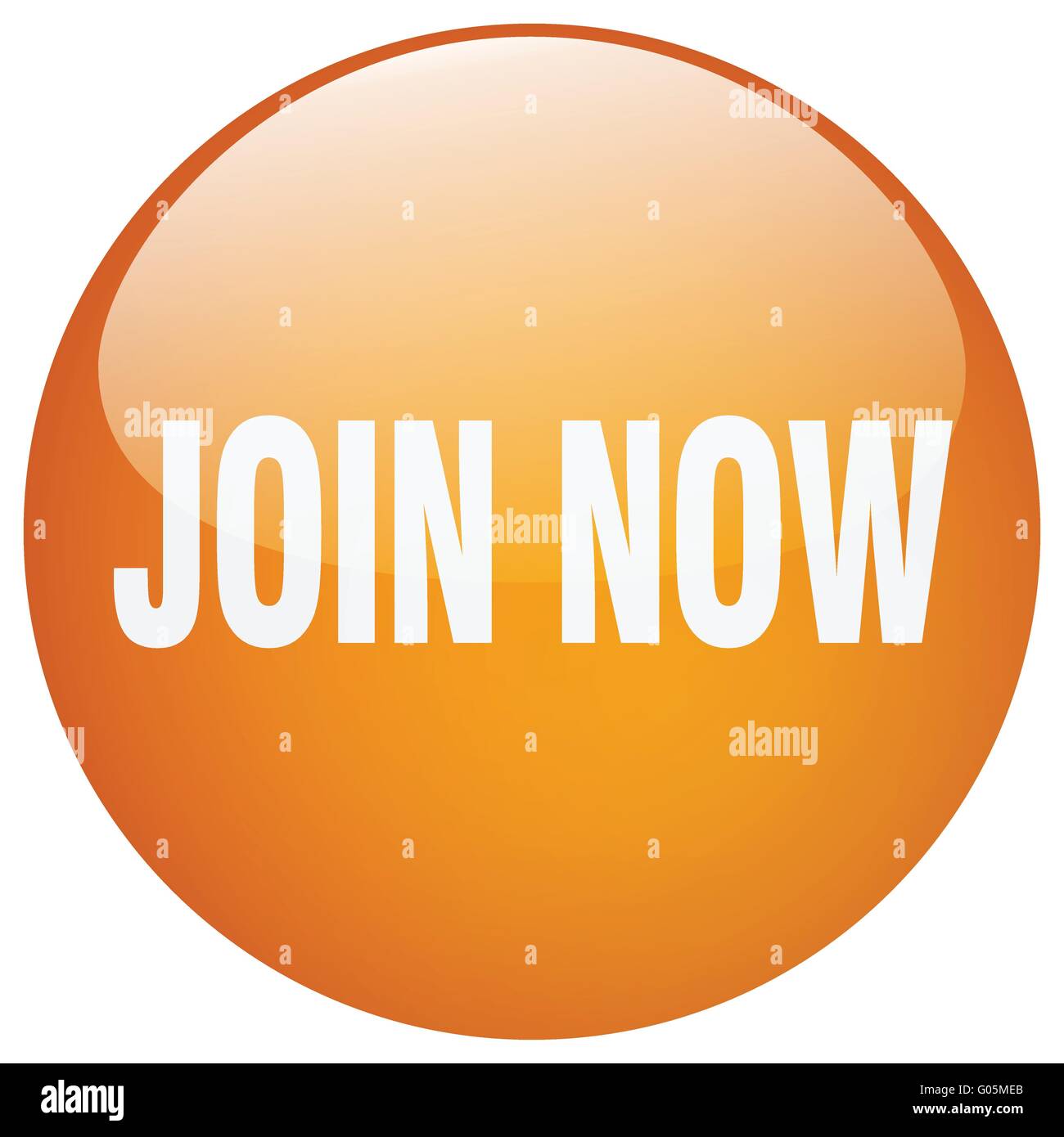 join now orange round gel isolated push button Stock Vector Image & Art ...
