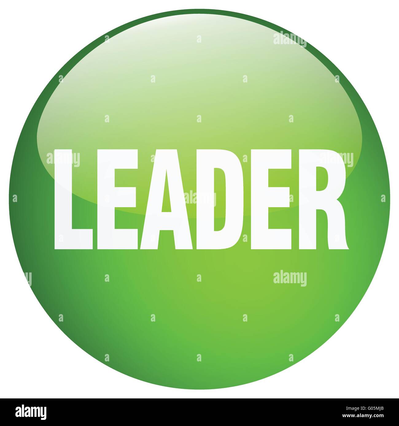 leader green round gel isolated push button Stock Vector Image & Art ...