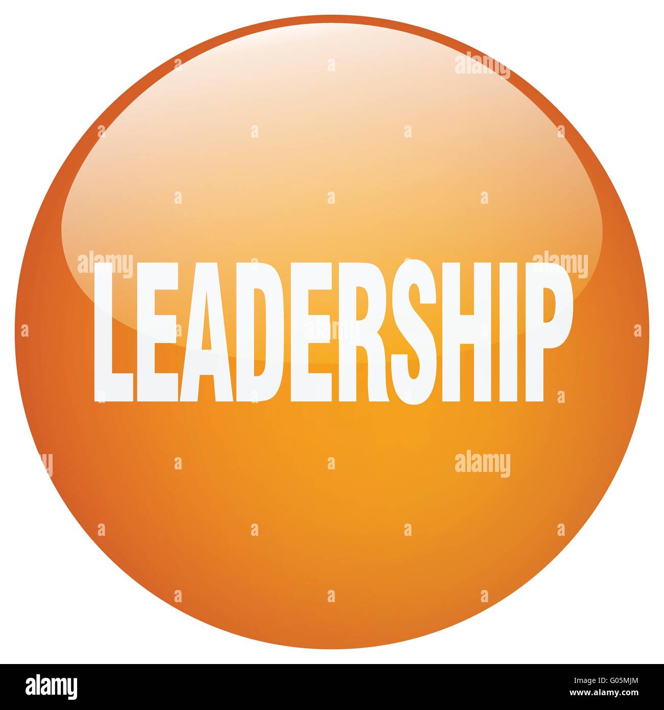 leadership orange round gel isolated push button Stock Vector Image ...