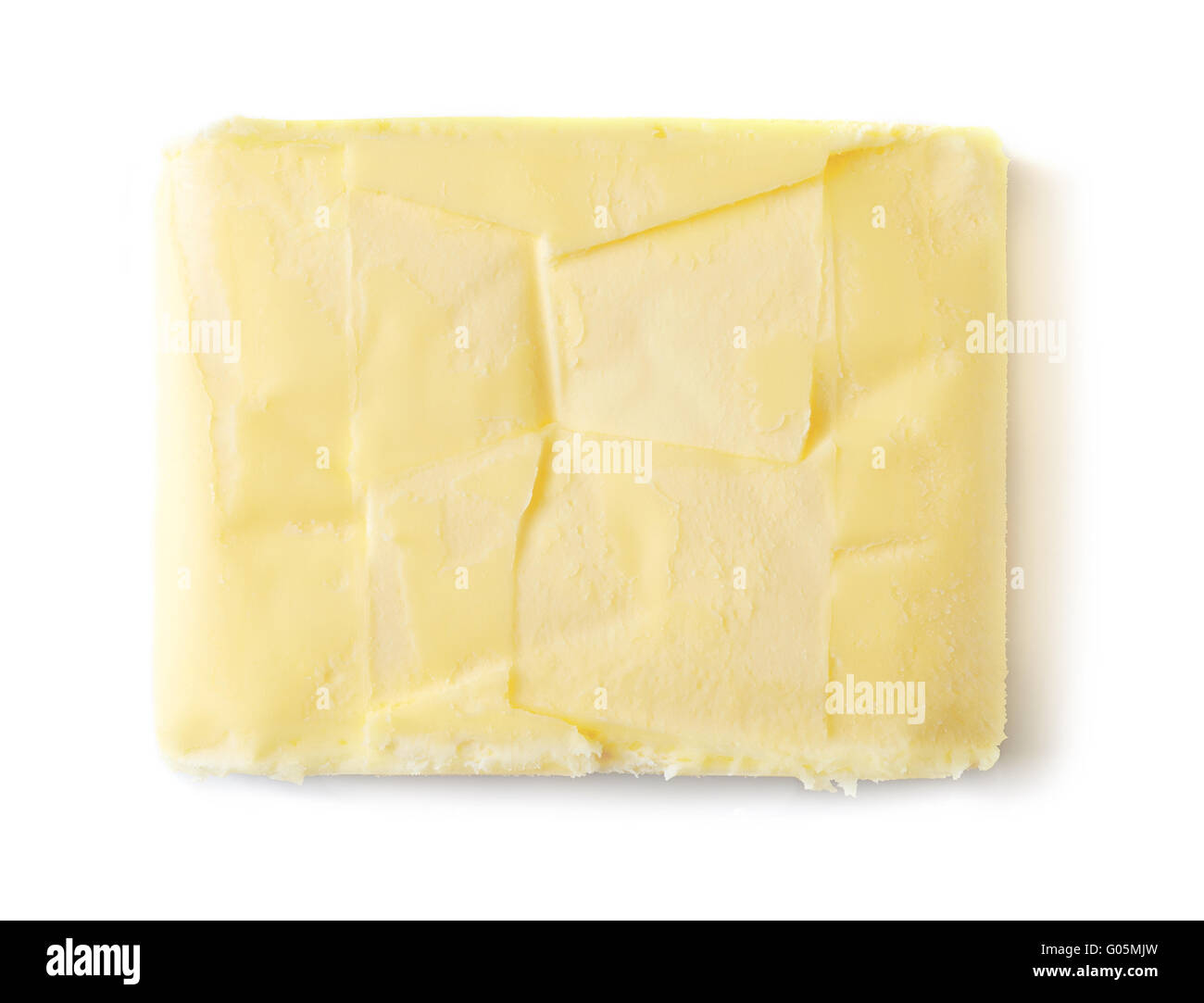 Butter isolated on white background, top view Stock Photo - Alamy
