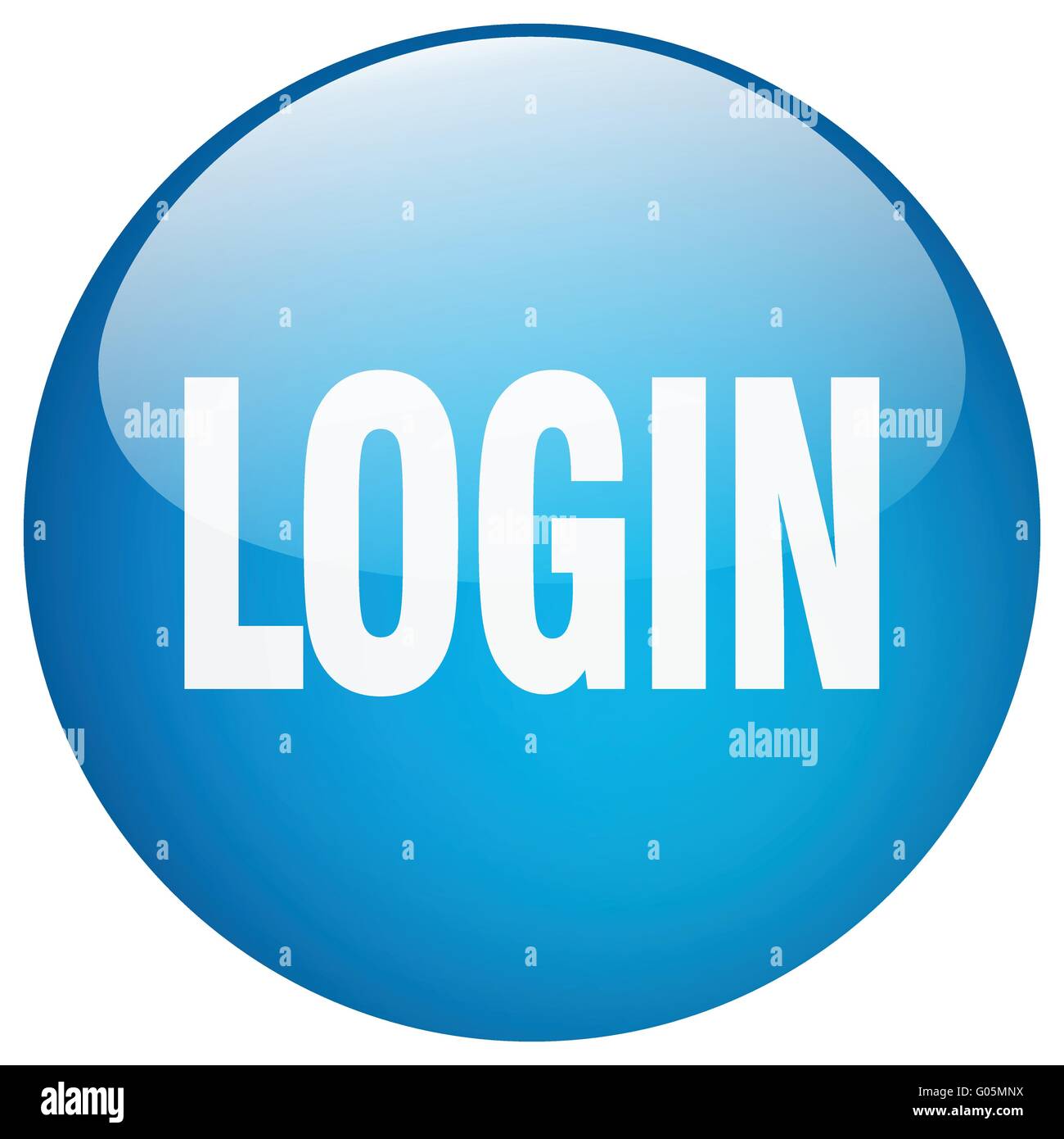 login blue round gel isolated push button Stock Vector Image & Art - Alamy