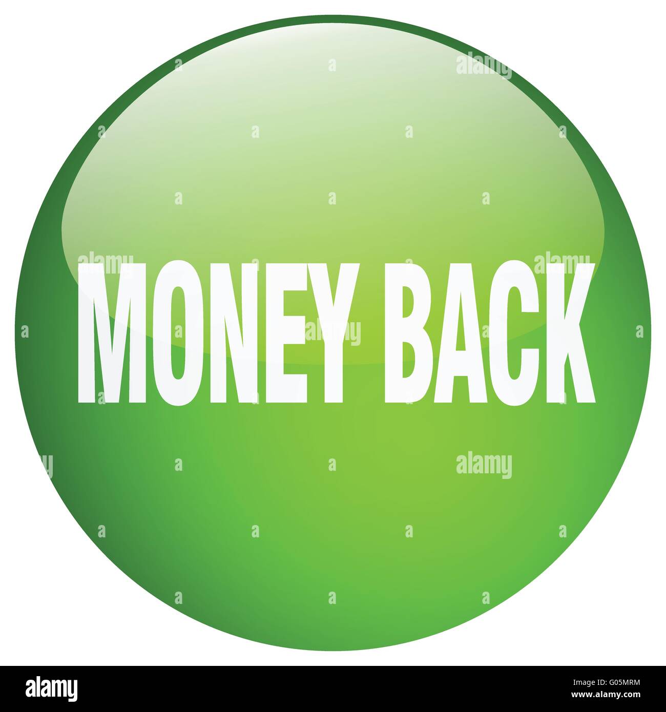 money back green round gel isolated push button Stock Vector Image ...