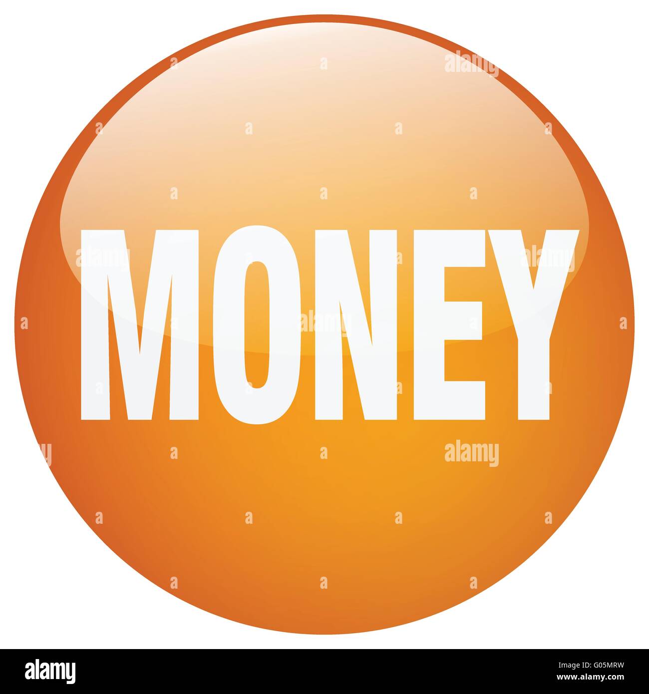 money orange round gel isolated push button Stock Vector Image & Art ...