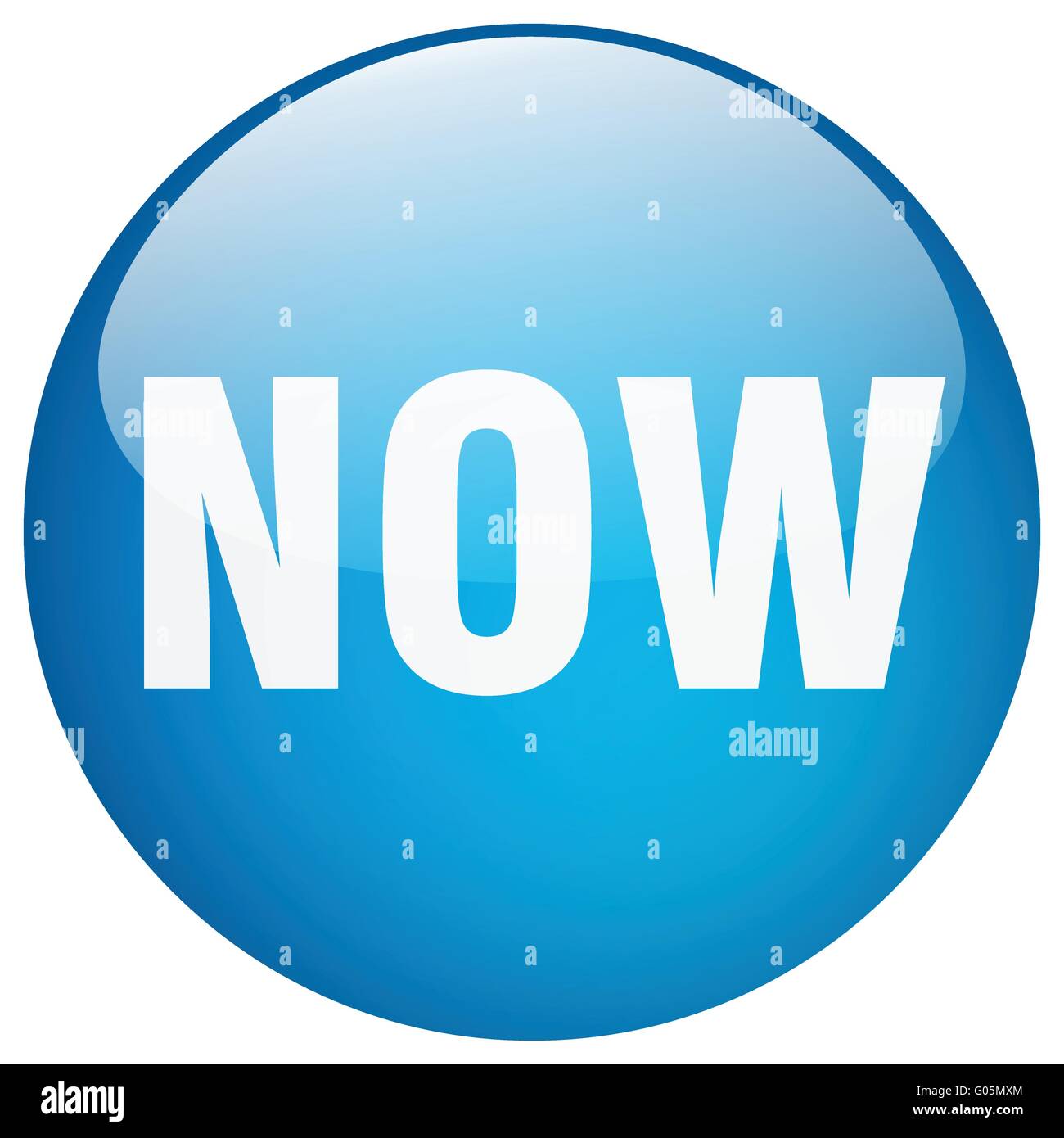 now blue round gel isolated push button Stock Vector Image & Art - Alamy