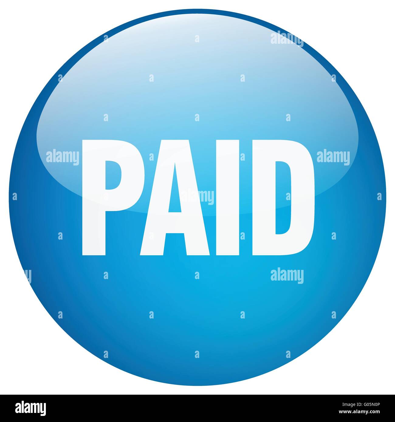 paid blue round gel isolated push button Stock Vector Image & Art - Alamy