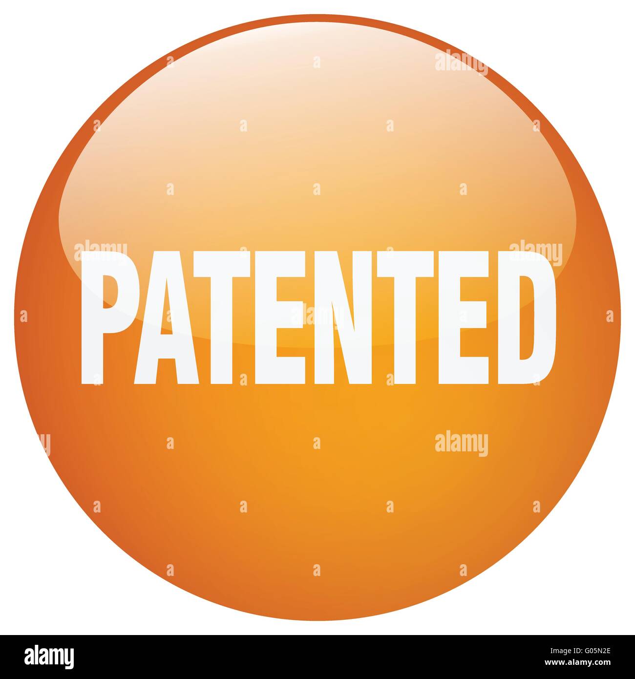 patented orange round gel isolated push button Stock Vector Image & Art ...