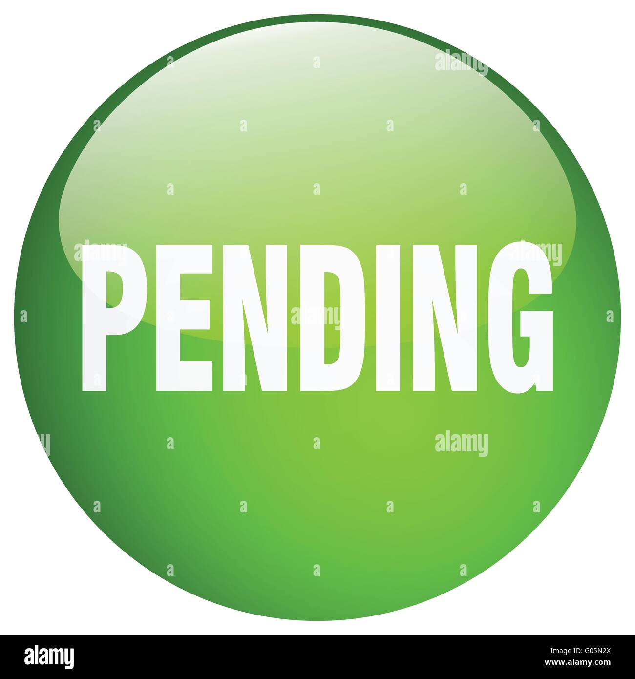 pending green round gel isolated push button Stock Vector Image & Art ...