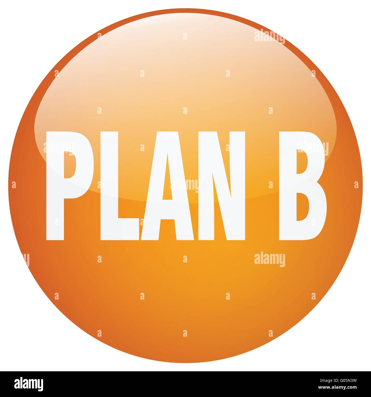 plan b orange round gel isolated push button Stock Vector Image & Art ...
