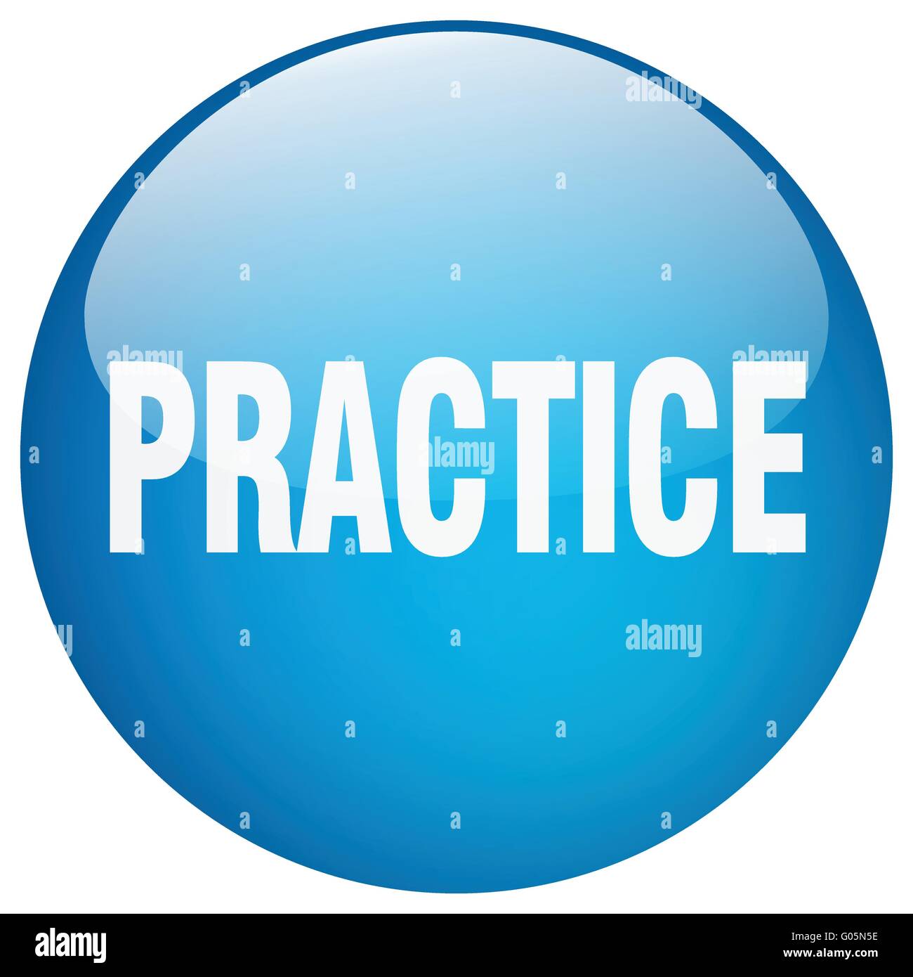 practice blue round gel isolated push button Stock Vector Image & Art ...