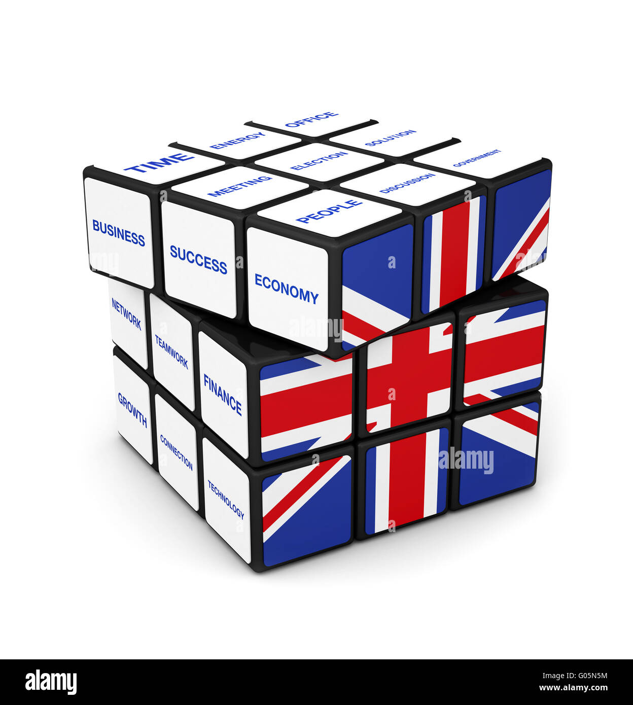 Rubik Great Britain Flag Stock Photo - Alamy