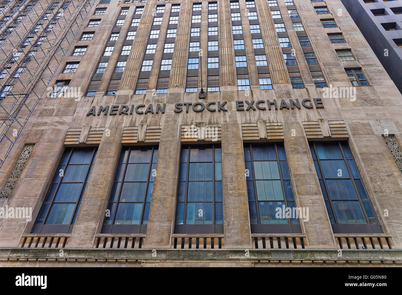 New York, USA - May 5, 2015: Fragment of American Stock Exchange ...