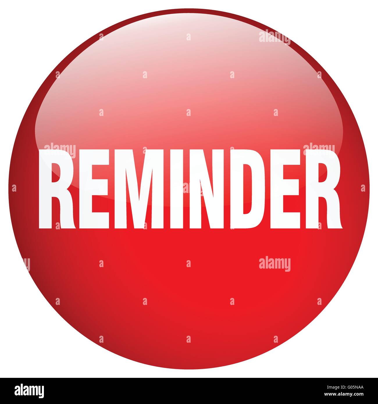 reminder red round gel isolated push button Stock Vector Image & Art ...