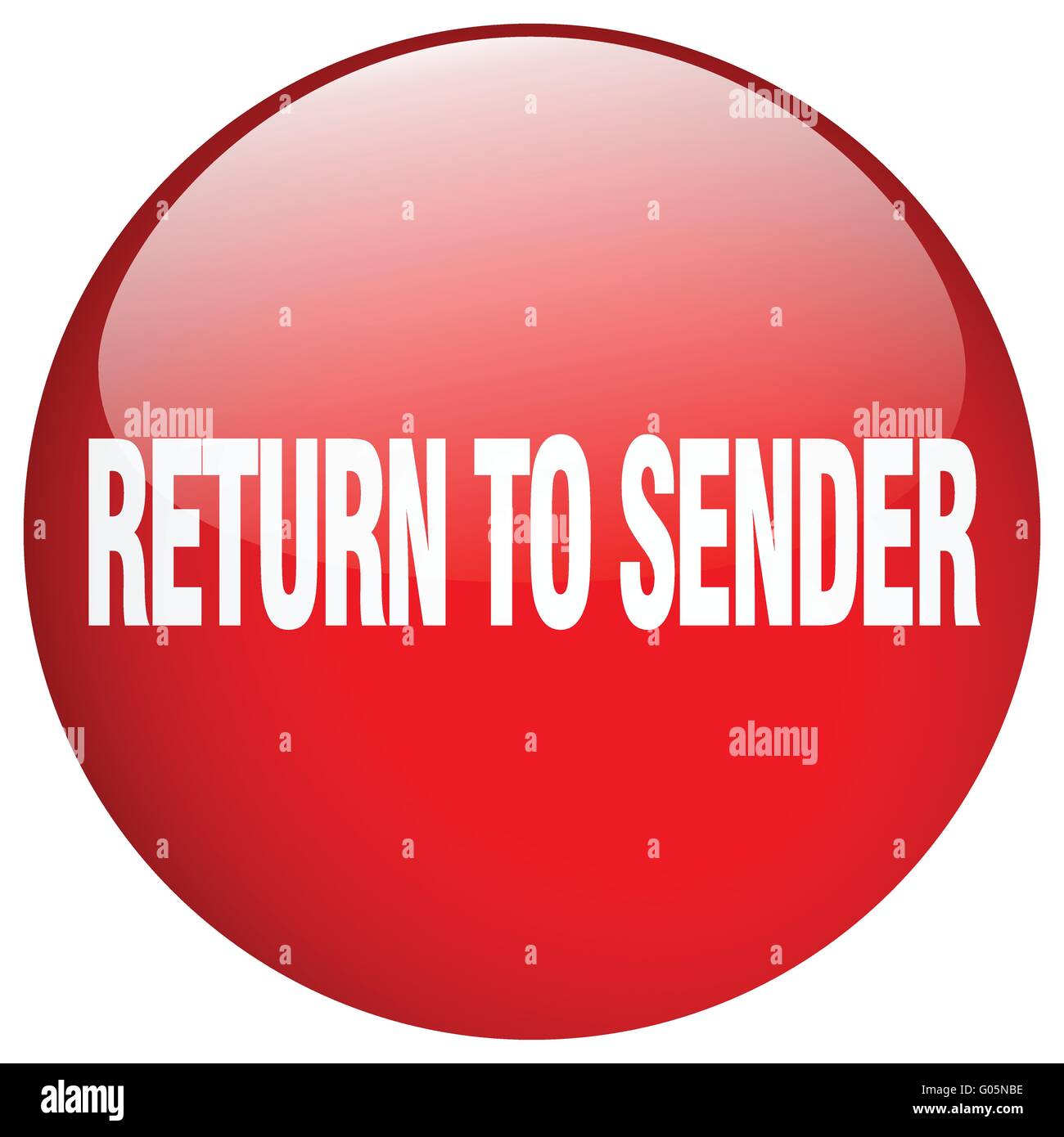 return to sender red round gel isolated push button Stock Vector Image ...