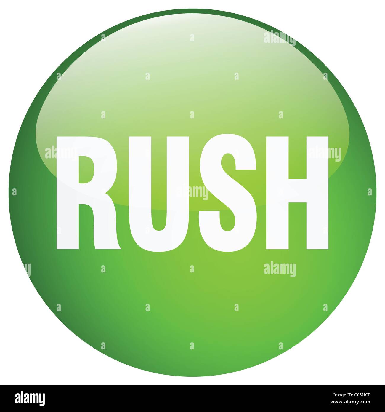 rush green round gel isolated push button Stock Vector Image & Art - Alamy