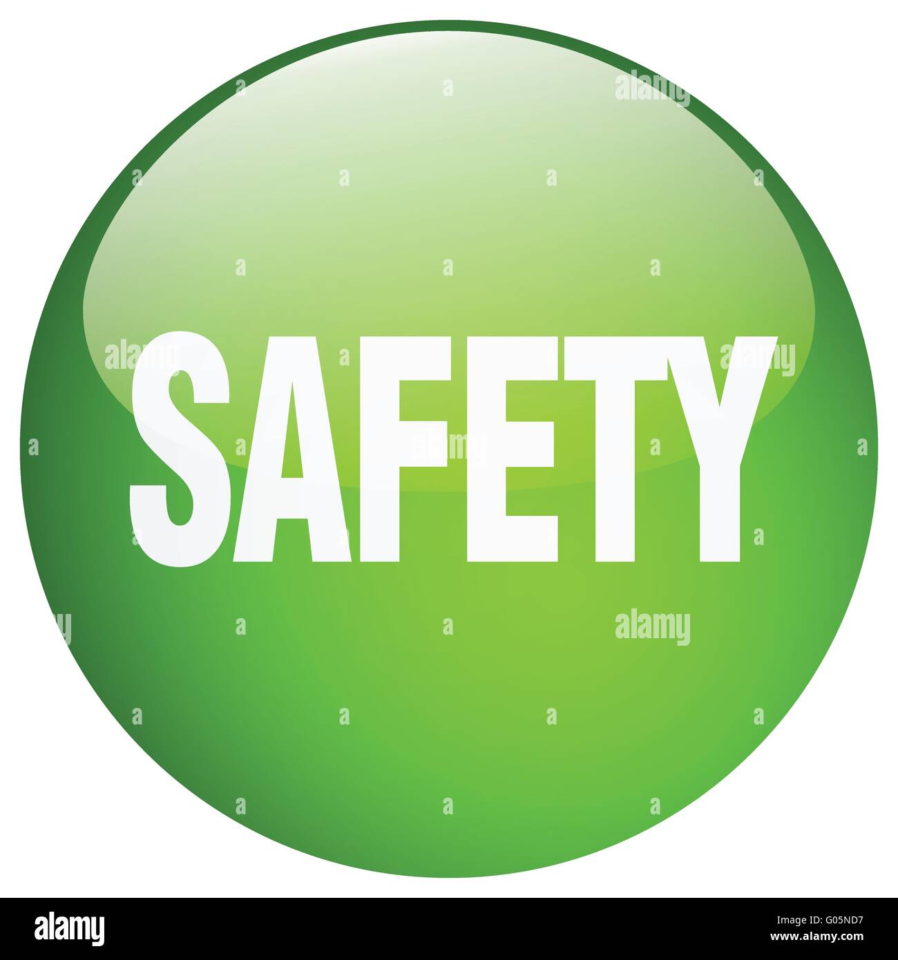 safety green round gel isolated push button Stock Vector Image & Art ...