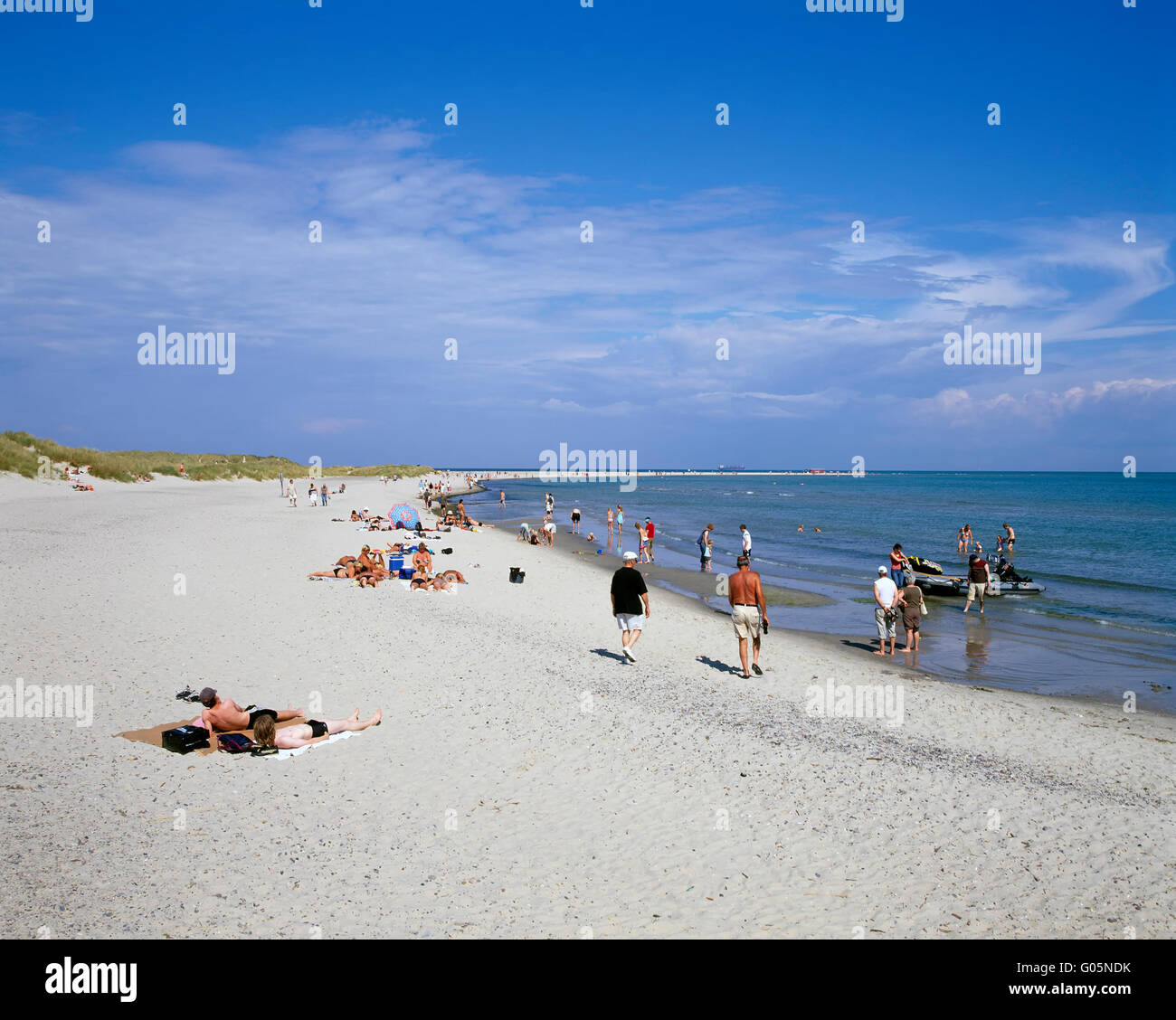 Beach in Grenen near Skagen, northern Jutland, Denmark, Scandinavia ...