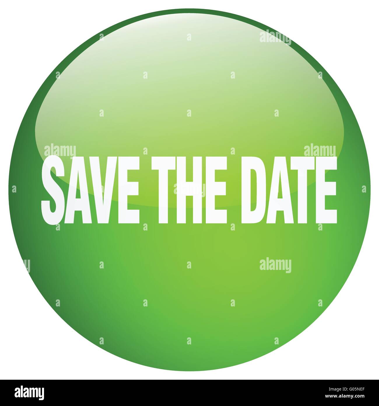 save the date green round gel isolated push button Stock Vector Image ...