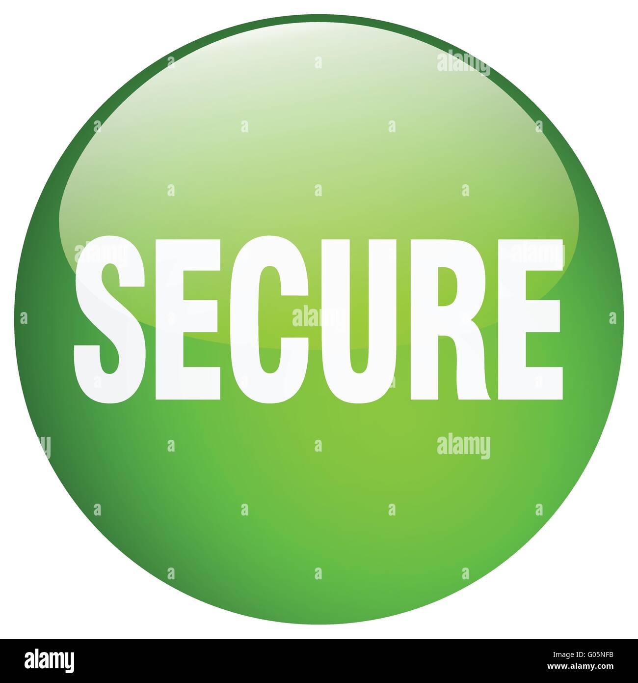secure green round gel isolated push button Stock Vector Image & Art ...