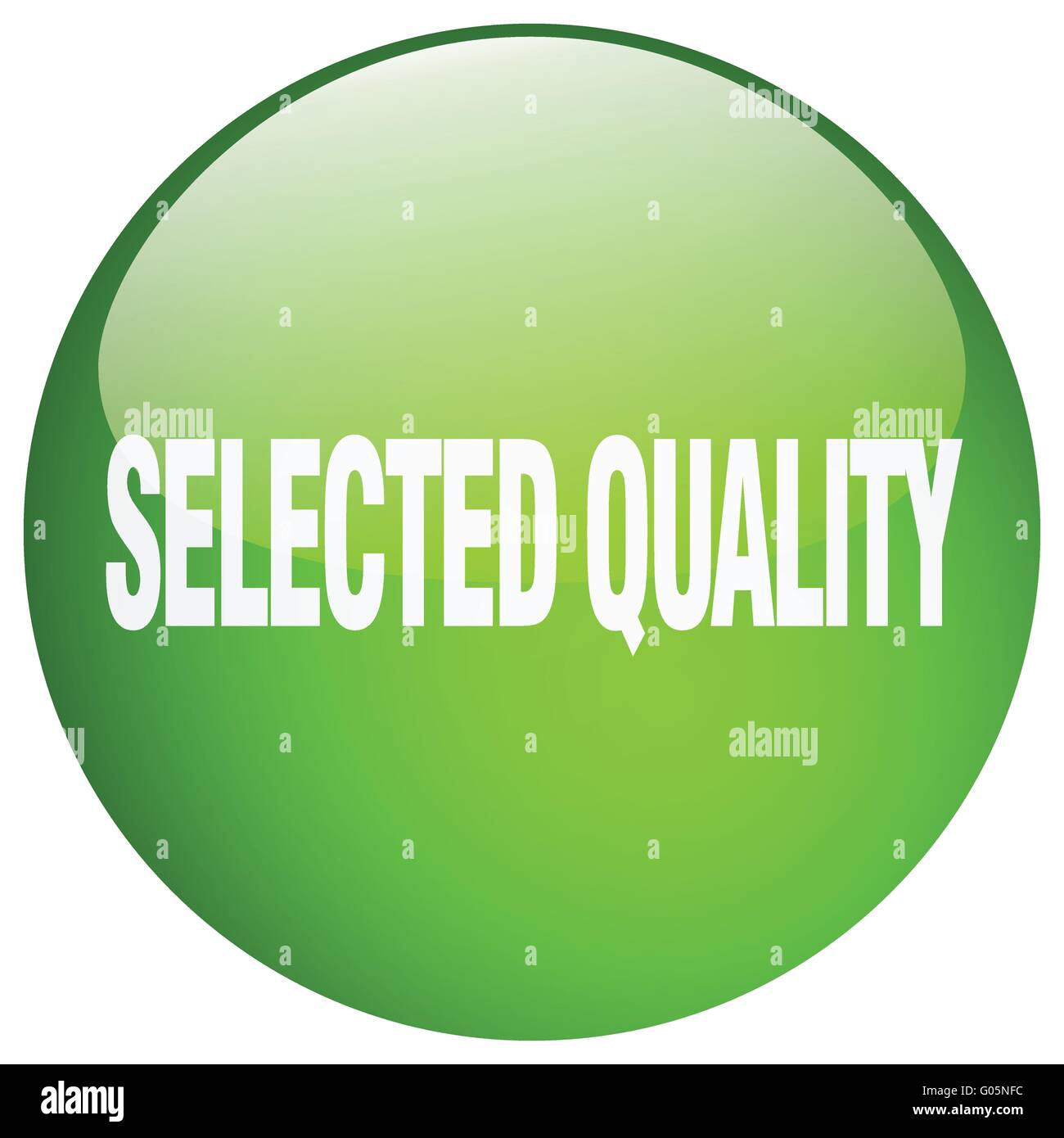 selected quality green round gel isolated push button Stock Vector ...