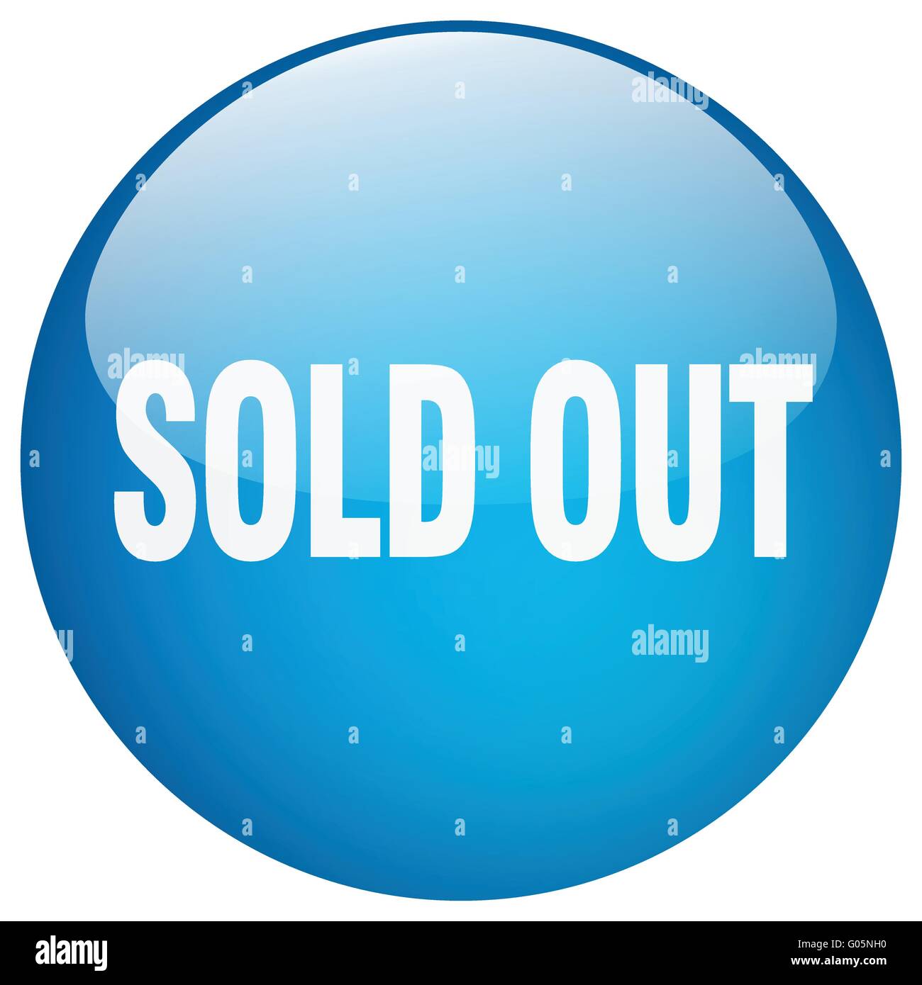 sold out blue round gel isolated push button Stock Vector Image & Art ...