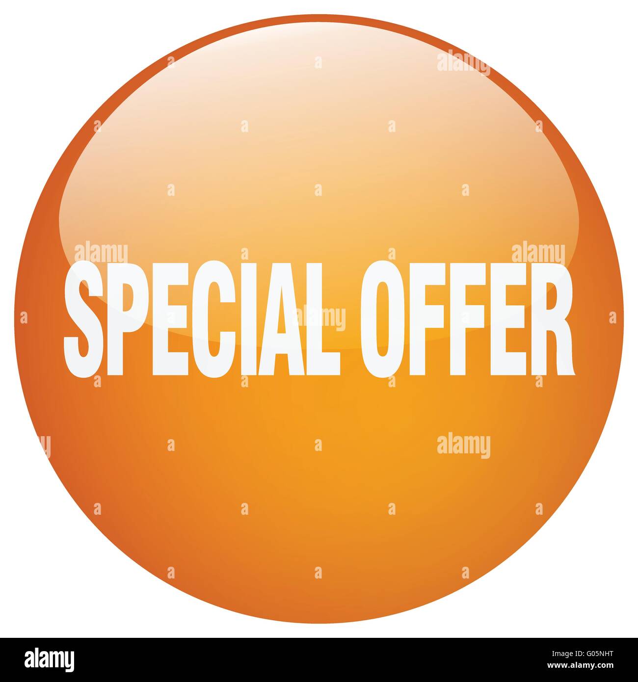 special offer orange round gel isolated push button Stock Vector Image ...
