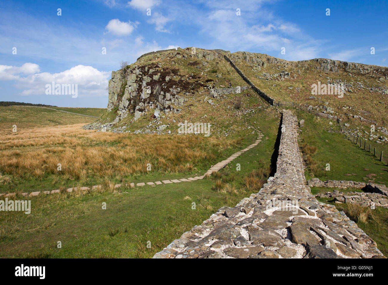 Hadrian's Wall at Steel Rigg Stock Photo - Alamy
