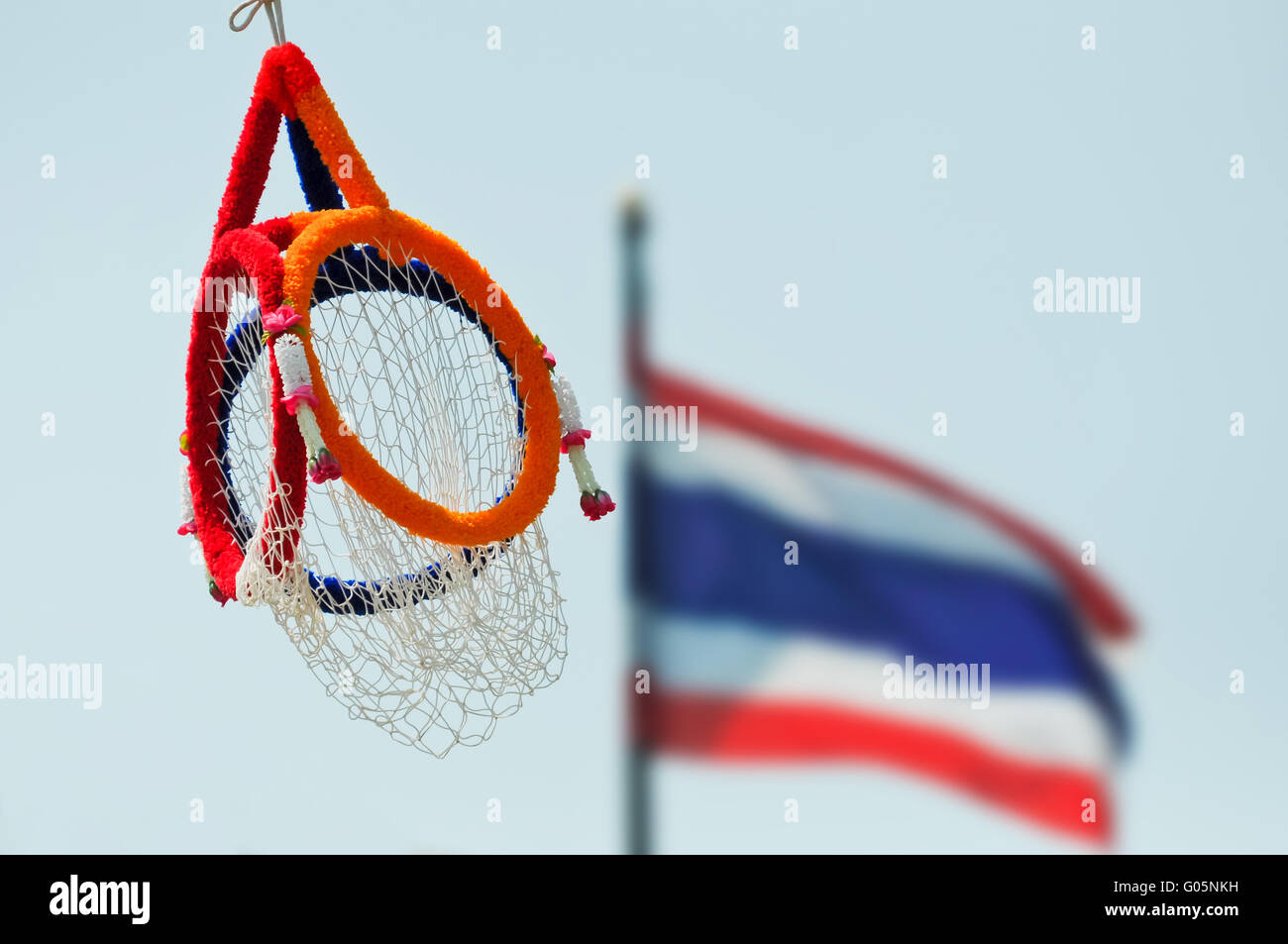 Thai sports ball through the loop Stock Photo - Alamy