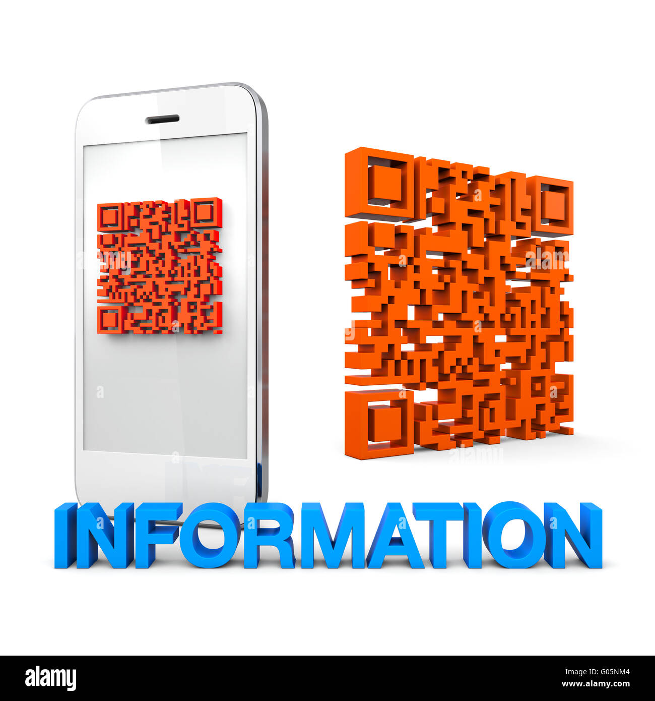 QRcode Mobile Phone Information Stock Photo - Alamy