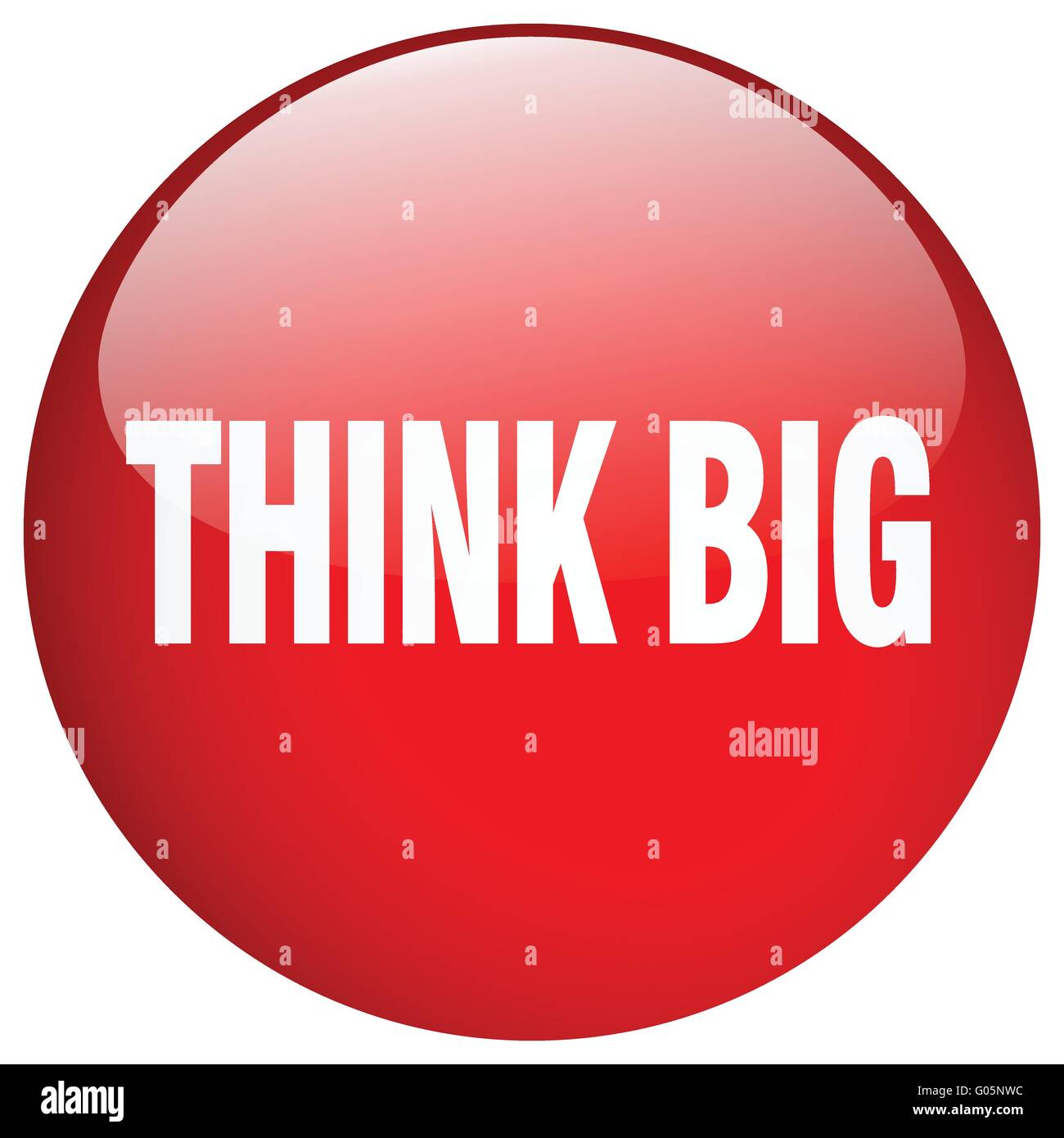 think big red round gel isolated push button Stock Vector Image & Art ...