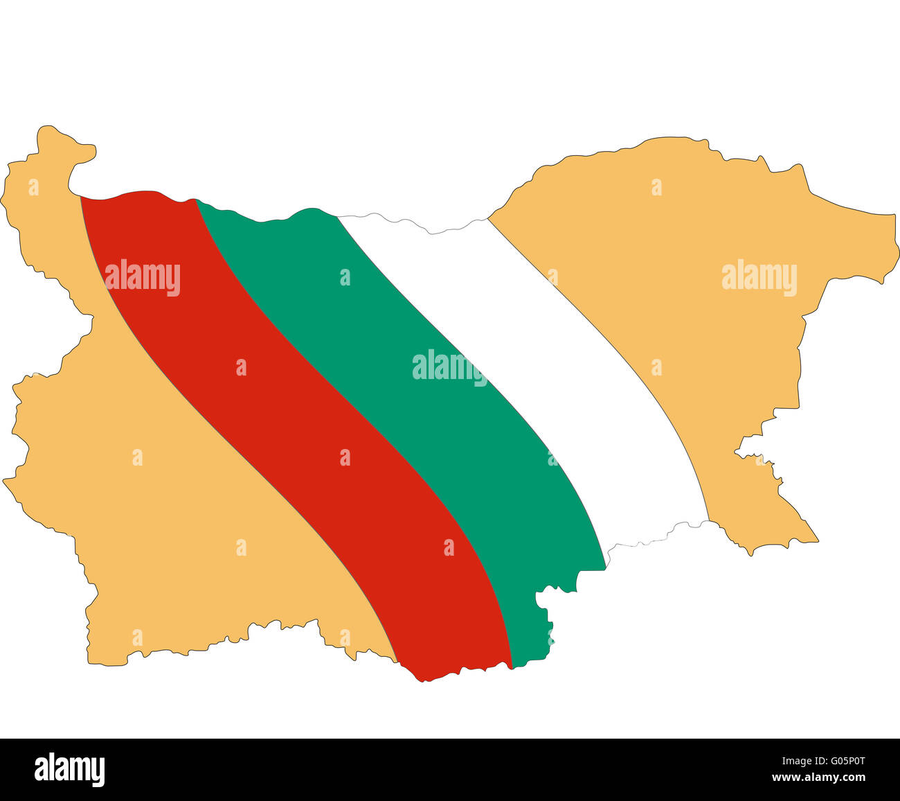 Map and Flag of Bulgaria Stock Photo - Alamy