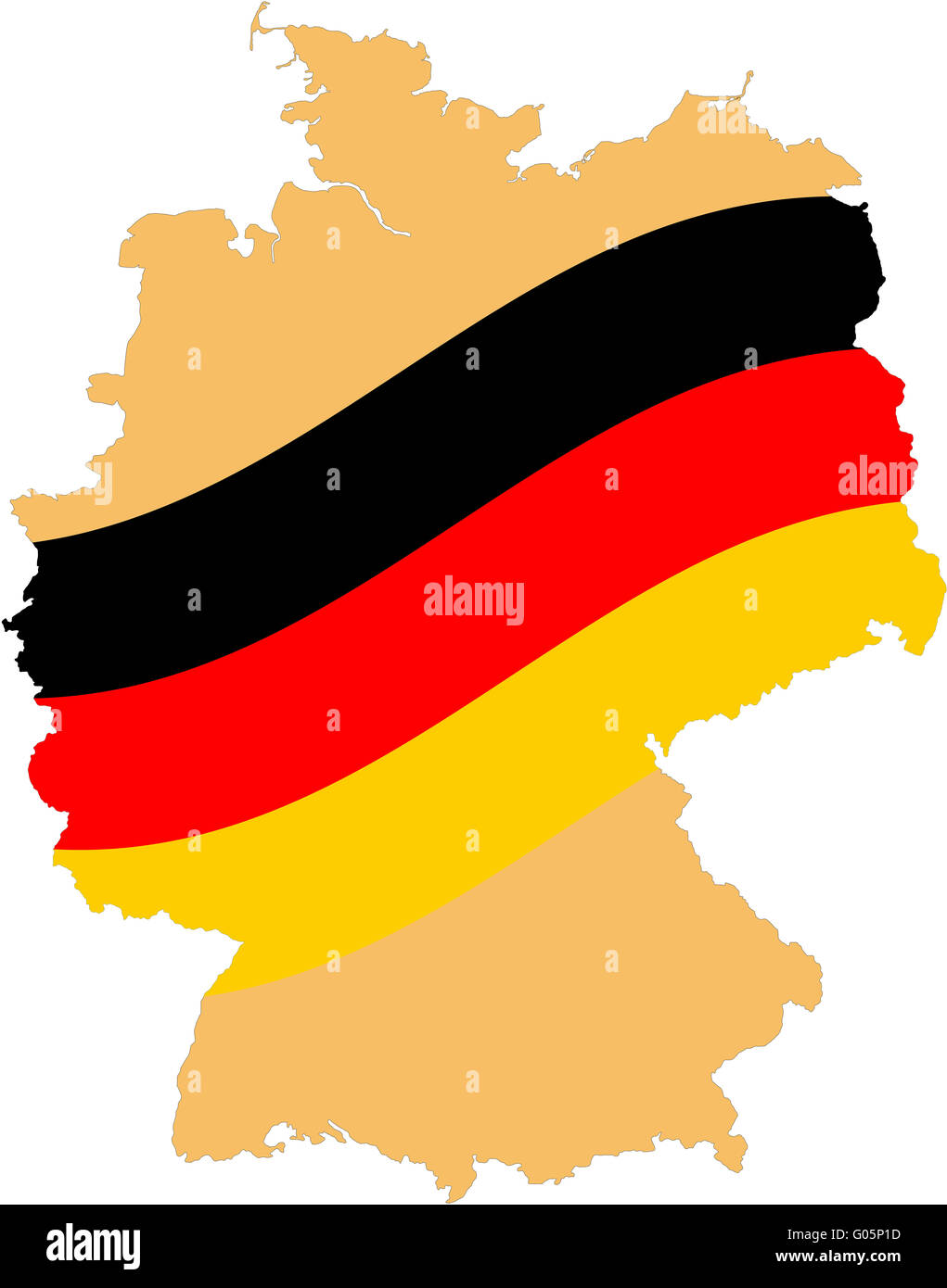 Map and Flag of Germany Stock Photo - Alamy