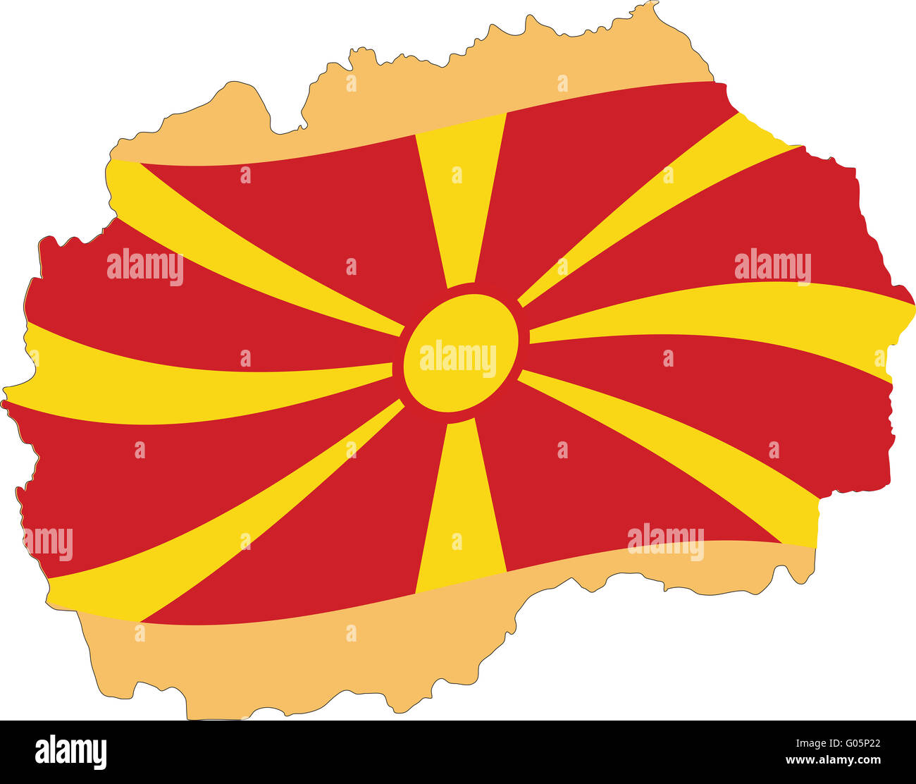 Map and Flag of Macedonia Stock Photo - Alamy