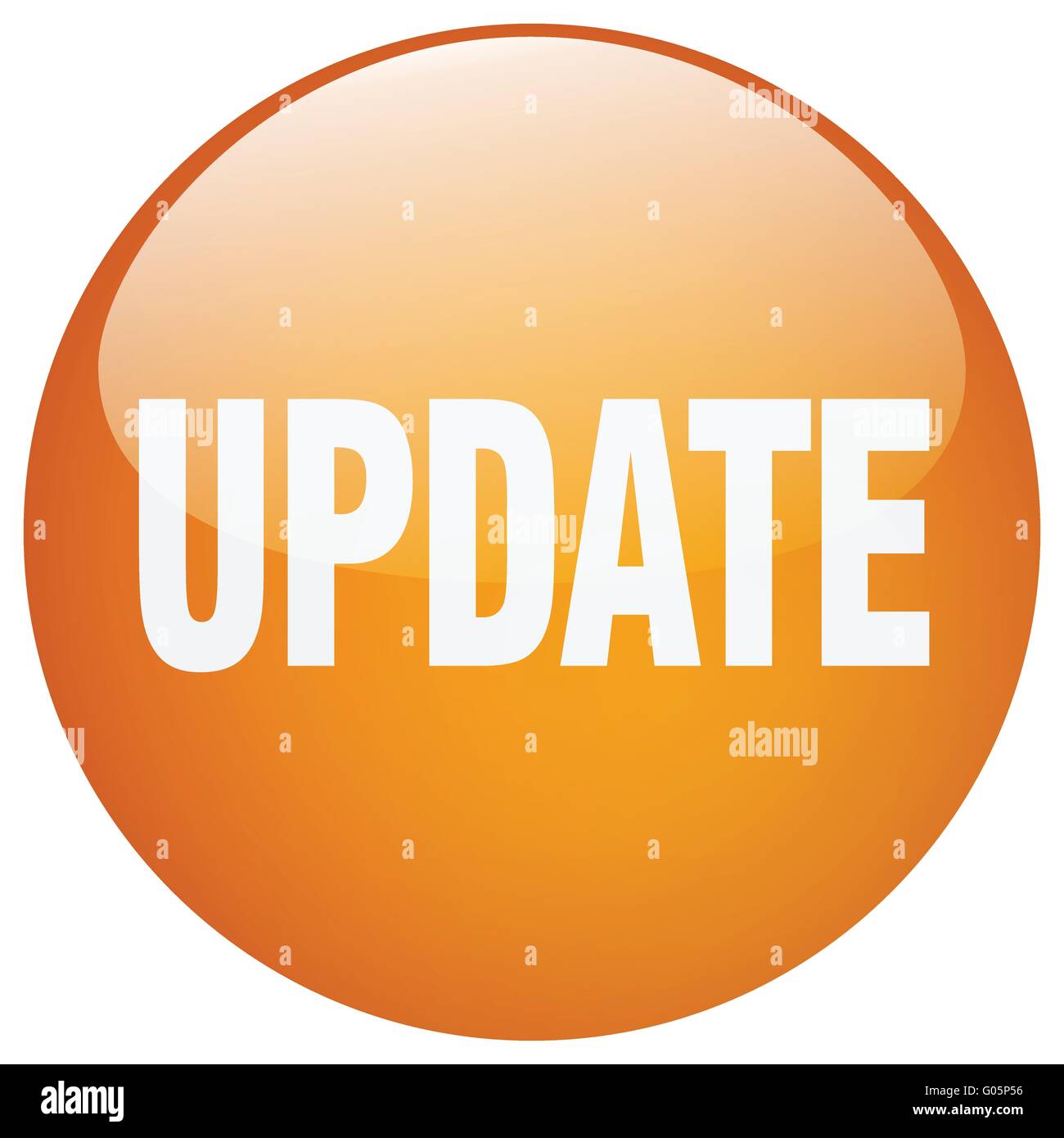 update orange round gel isolated push button Stock Vector Image & Art ...