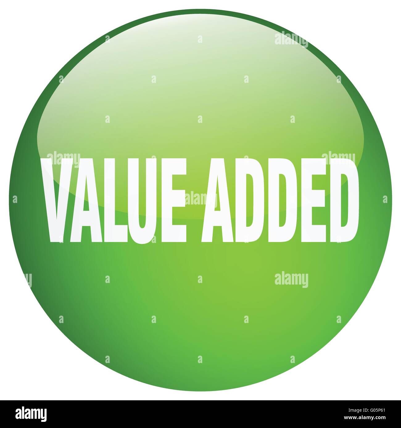 value added green round gel isolated push button Stock Vector Image ...