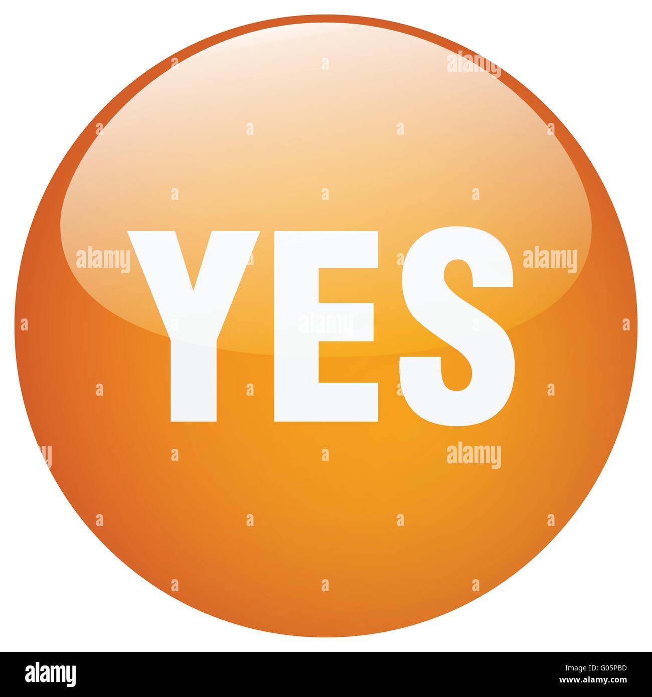yes orange round gel isolated push button Stock Vector Image & Art - Alamy