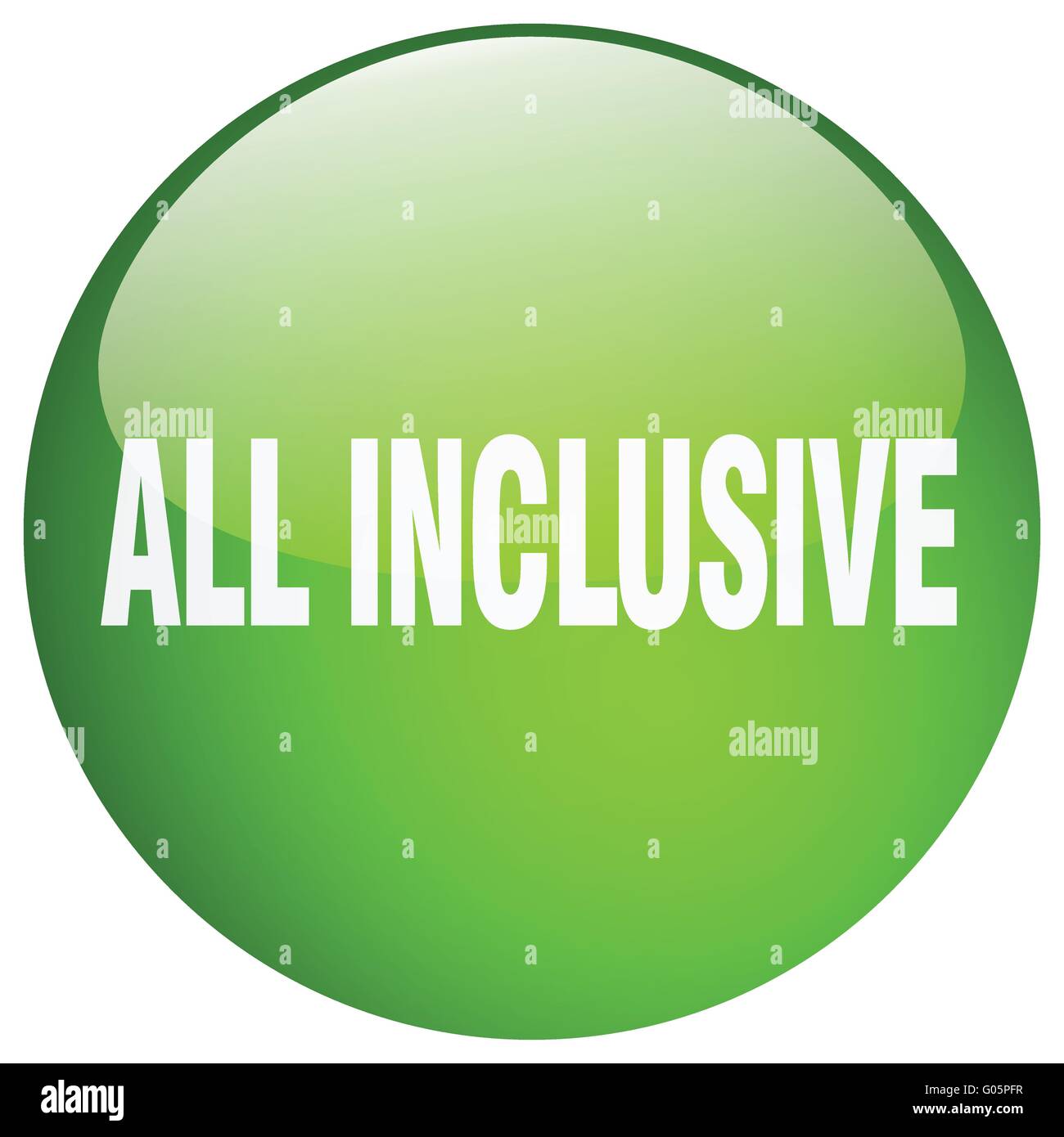 all inclusive green round gel isolated push button Stock Vector Image ...