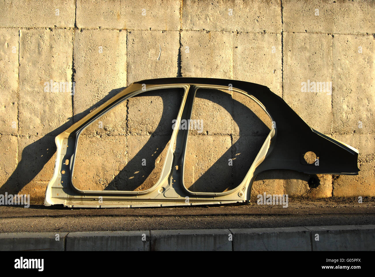 Car part frame side element isolated on concrete w Stock Photo - Alamy