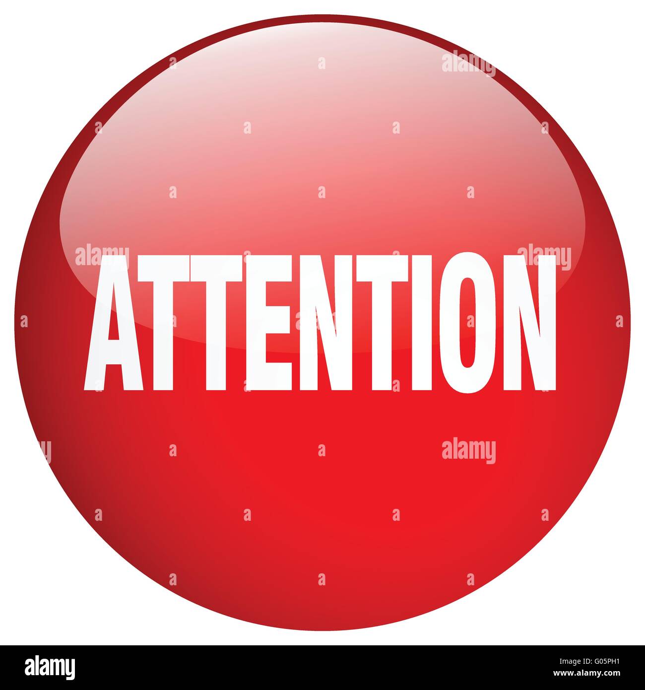 attention red round gel isolated push button Stock Vector Image & Art - Alamy
