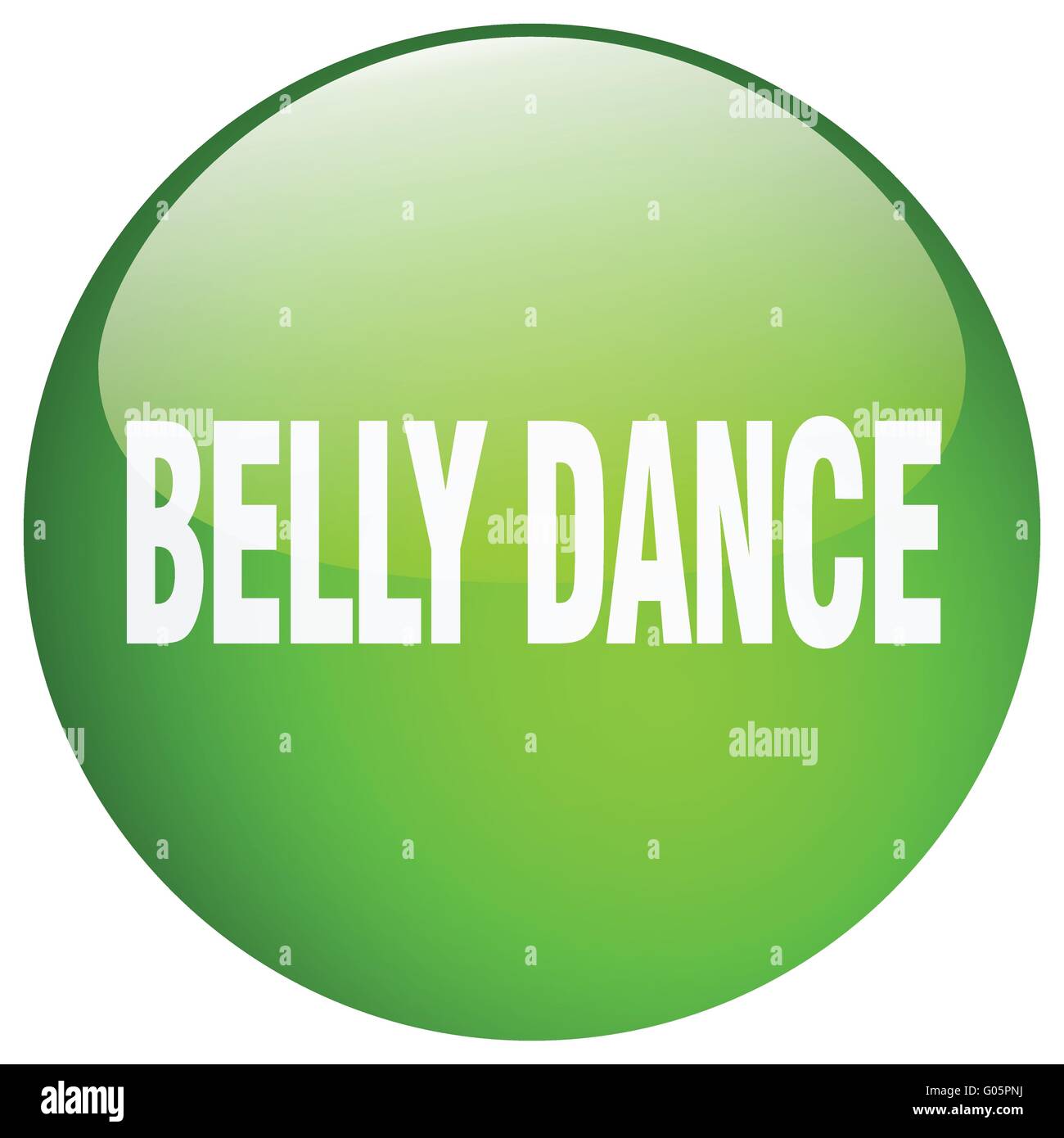belly dance green round gel isolated push button Stock Vector Image ...