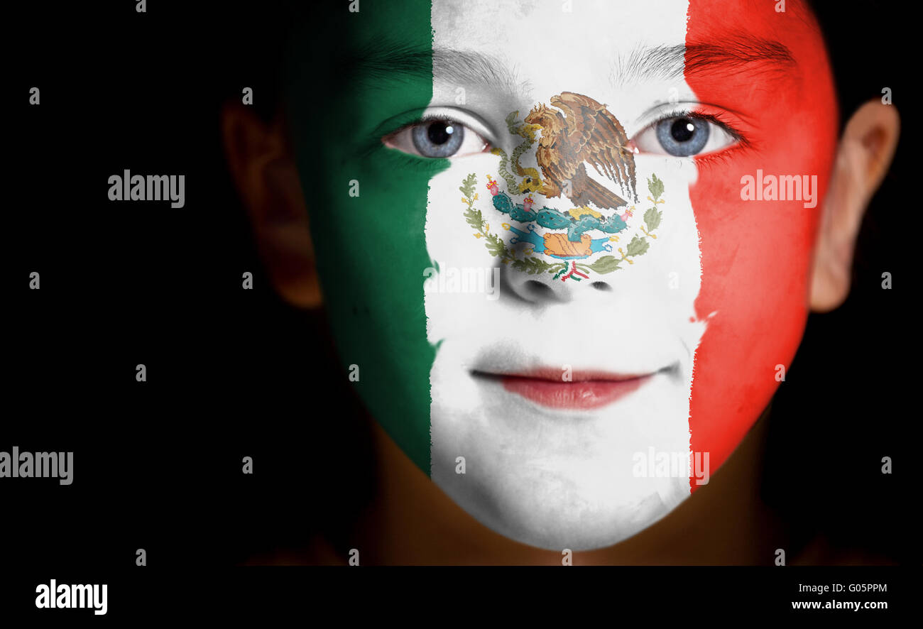 Mexican Flag Face Paint