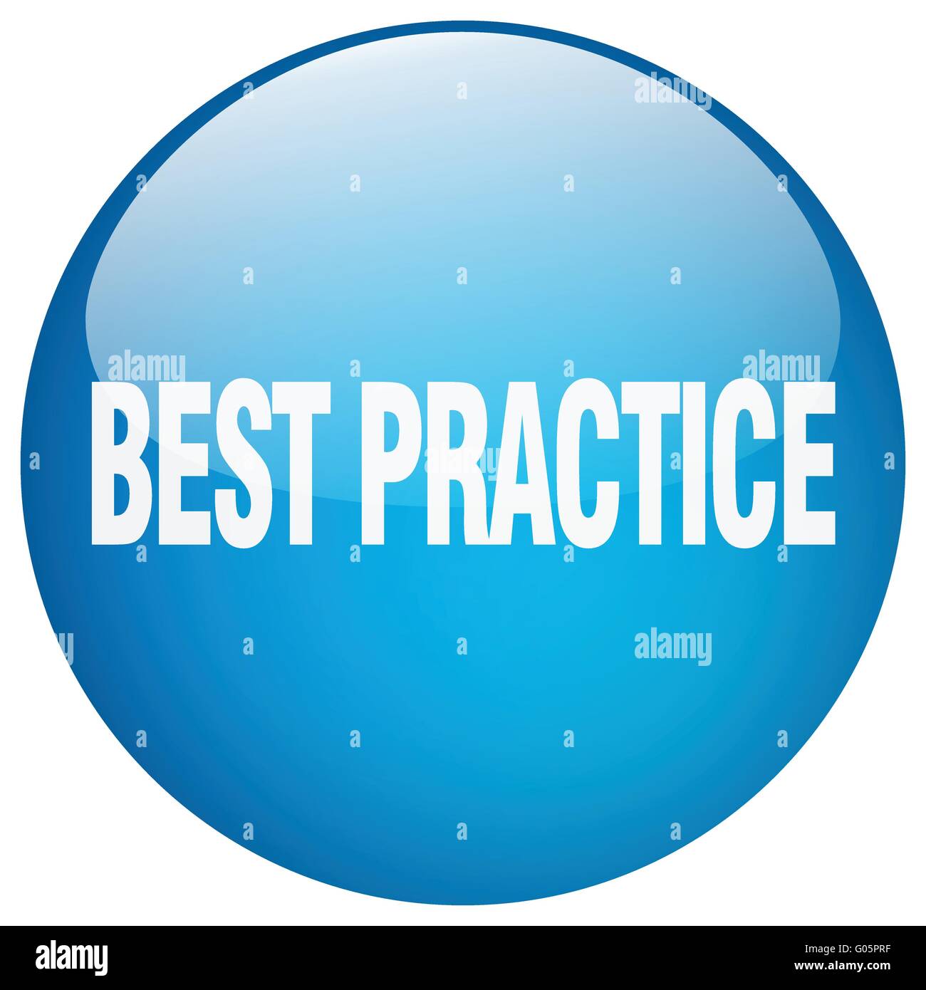 best practice blue round gel isolated push button Stock Vector Image ...