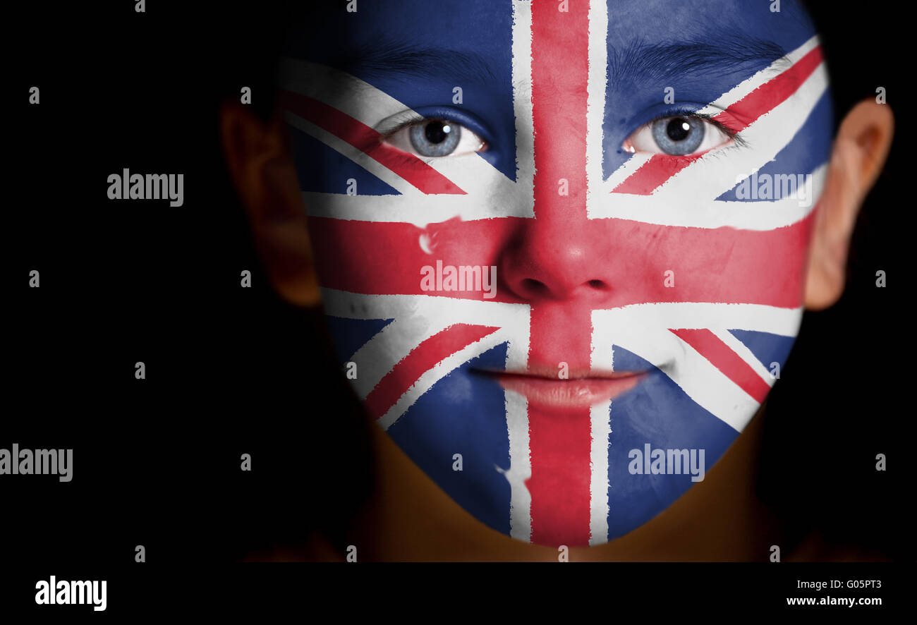 Face paint and british flag hi-res stock photography and images - Alamy