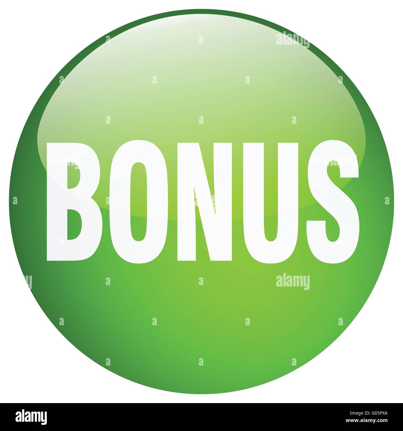 bonus green round gel isolated push button Stock Vector Image & Art - Alamy