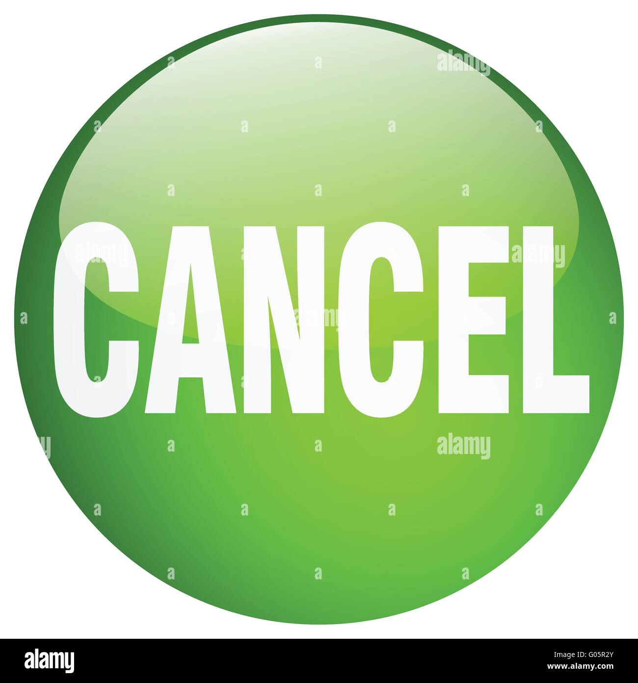 cancel green round gel isolated push button Stock Vector Image & Art ...