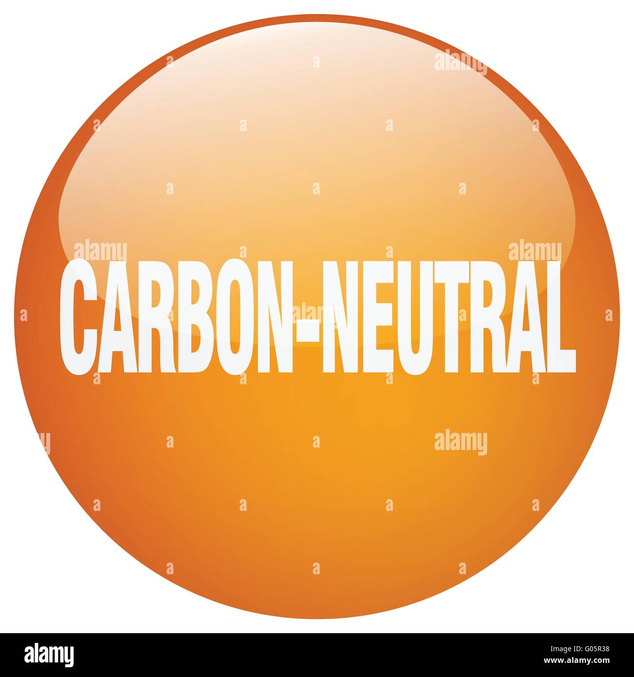 carbon-neutral orange round gel isolated push button Stock Vector Image ...