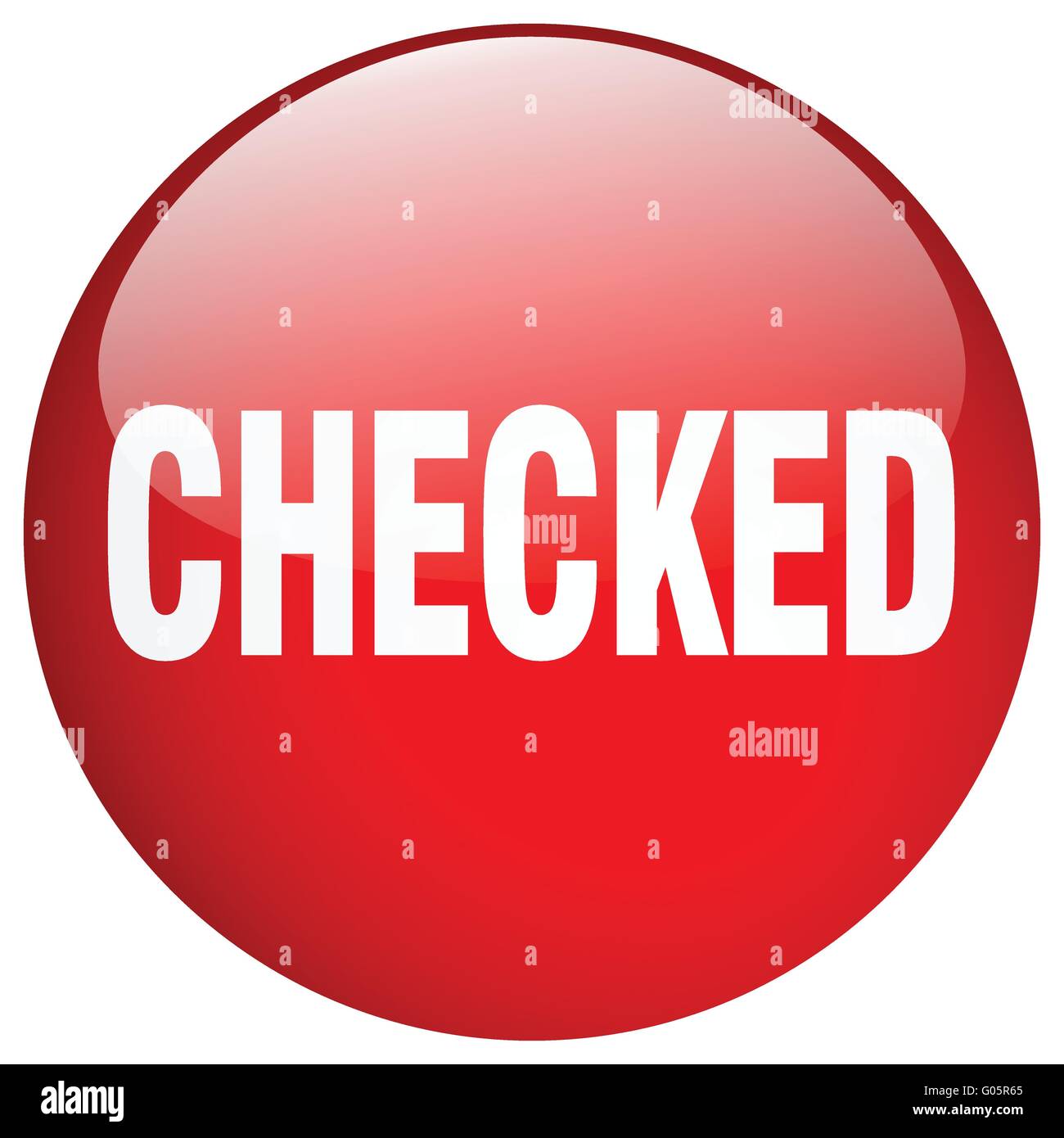 checked red round gel isolated push button Stock Vector Image & Art - Alamy