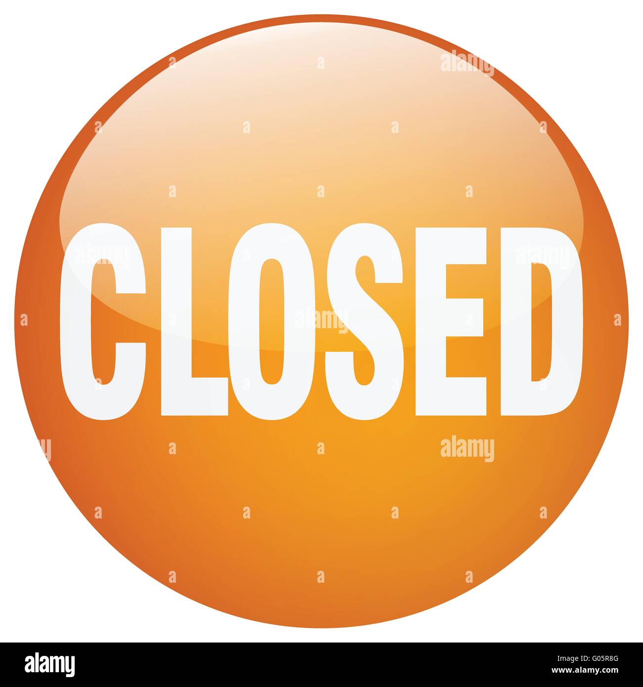 closed orange round gel isolated push button Stock Vector Image & Art ...