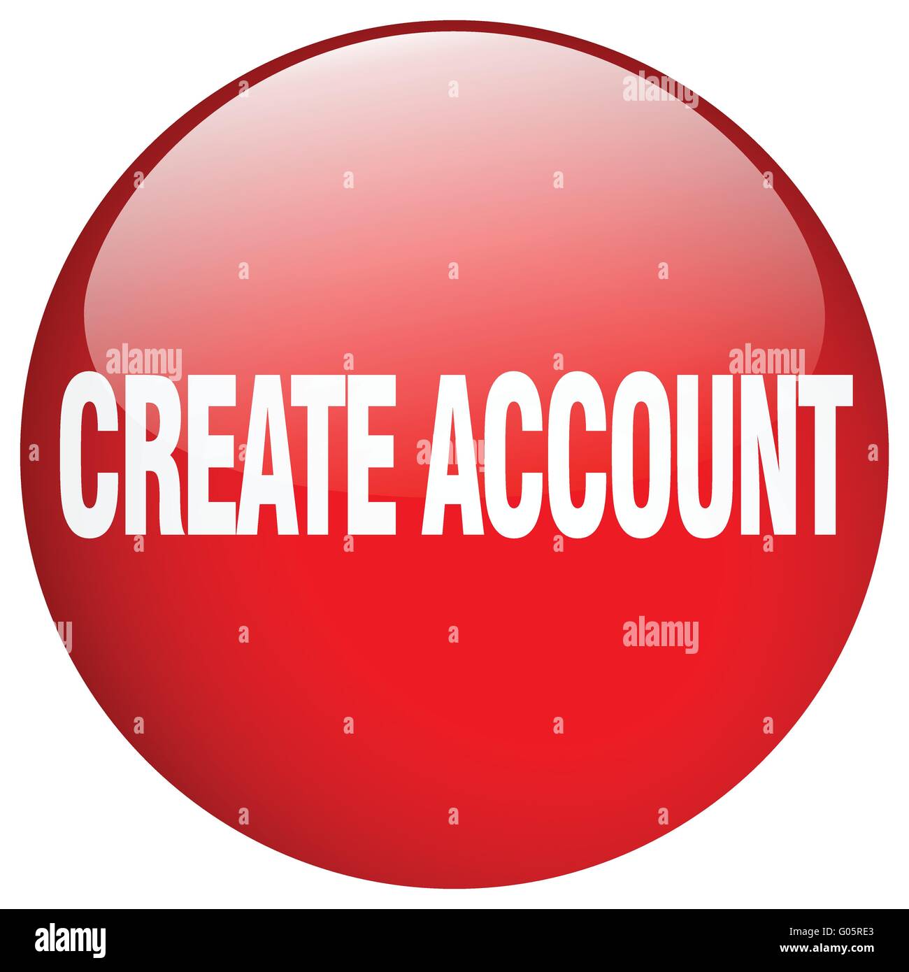 create account red round gel isolated push button Stock Vector Image ...