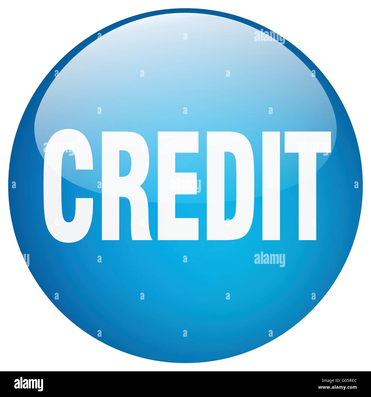 credit blue round gel isolated push button Stock Vector Image & Art - Alamy